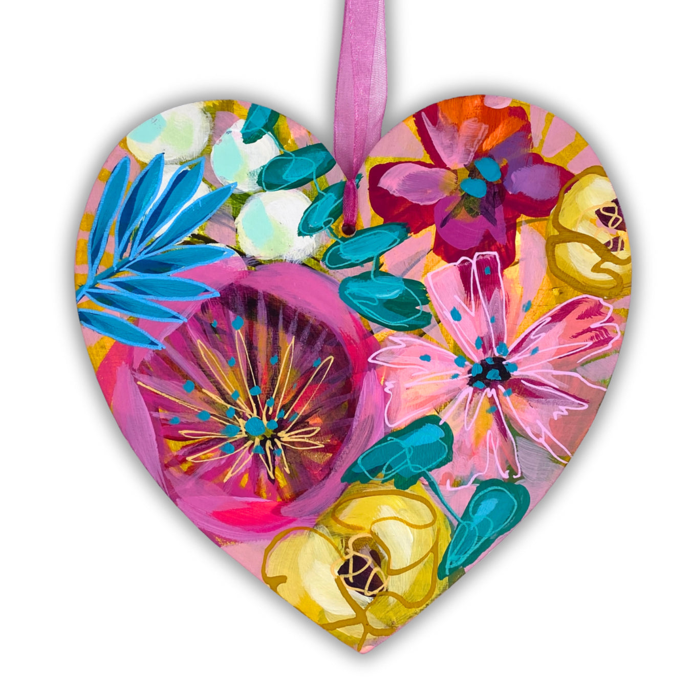 'Believe' Hand painted heart – Lynsay Green Art