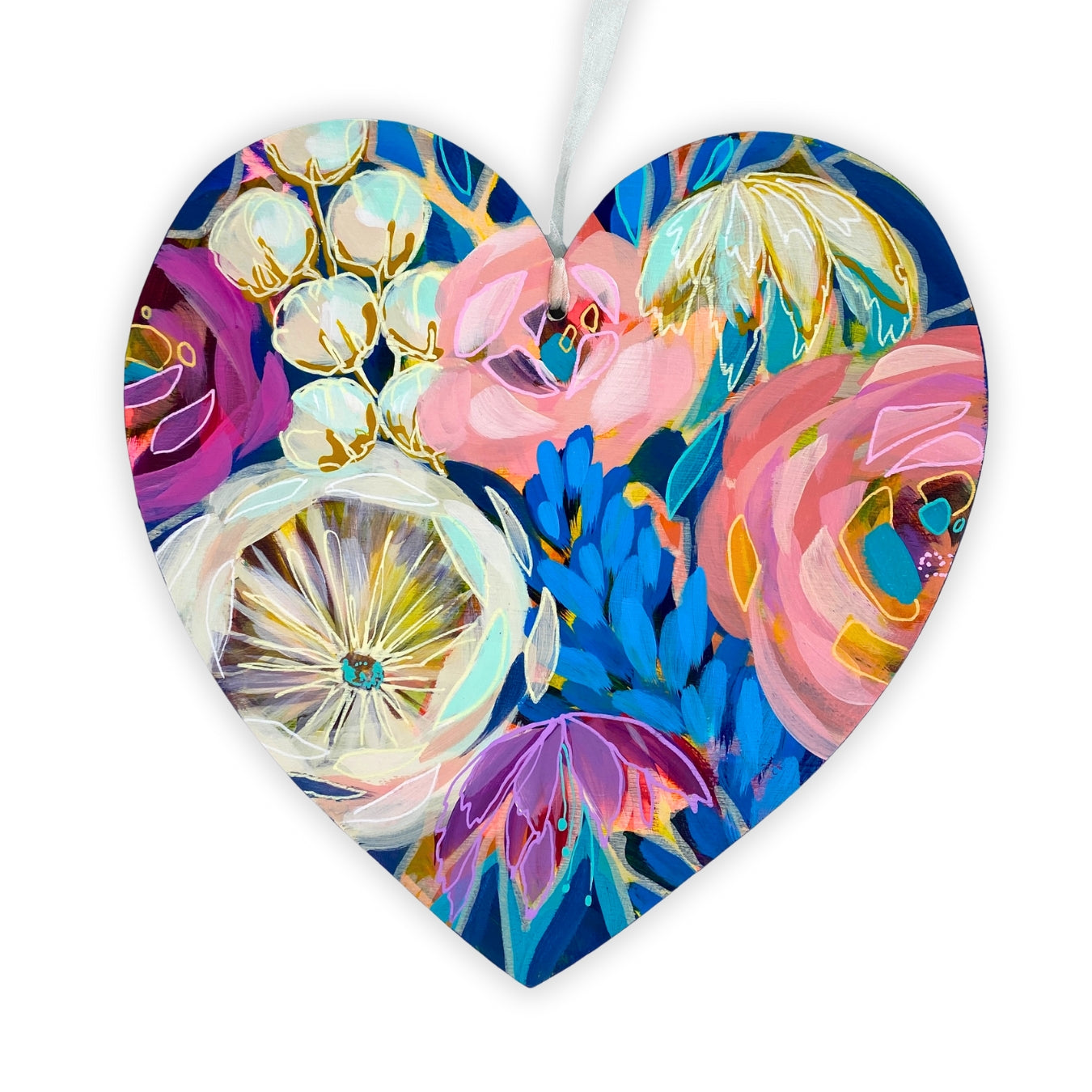 'Dream' Hand painted heart – Lynsay Green Art
